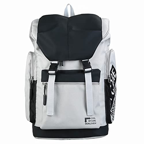 Verdancy Kawaii Backpack for Teen Girls Boys Aesthetic Bookbag Schoolbag Daypack Casual Bag for School College (Gray)