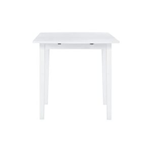 Linon White 30" Square 30" X 48" Fully Extended Torino Drop Leaf Table