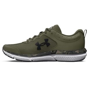 under armour men's charged assert 10 camo running shoe, (300) marine od green/marine od green/black, 9.5