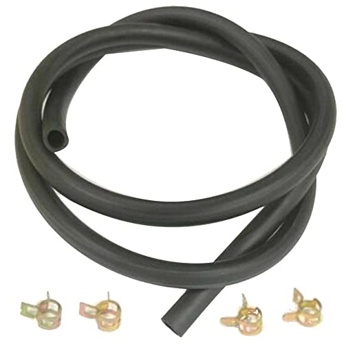 Luxuypon Fit For Hon-da Fuel Petrol Pipe Hose 6mm I/d X 9mm Od + 4 Clips Lawnmower Generator