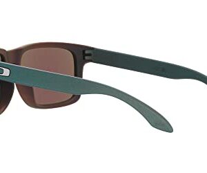 Oakley Men's OO9102 Holbrook Square Sunglasses, Matte Black/Red Colorshift/Prizm Sapphire, 57 mm