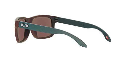 Oakley Men's OO9102 Holbrook Square Sunglasses, Matte Black/Red Colorshift/Prizm Sapphire, 57 mm