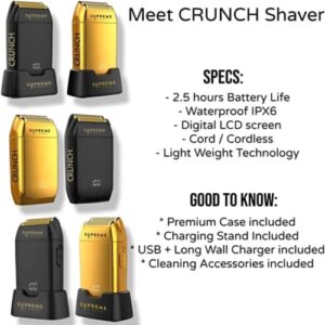 Supreme Trimmer 2-in-1 Hair Trimmer & Men's Foil Shaver | Electric Razor Barber Haircut Kit Mens Beard Trimmer ST5220 & STF602 | Black Bundle