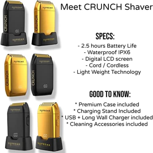 Supreme Trimmer 2-in-1 Hair Trimmer & Men's Foil Shaver | Electric Razor Barber Haircut Kit Mens Beard Trimmer ST5220 & STF602 | Black Bundle