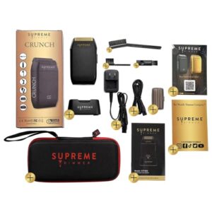 Supreme Trimmer 2-in-1 Hair Trimmer & Men's Foil Shaver | Electric Razor Barber Haircut Kit Mens Beard Trimmer ST5220 & STF602 | Black Bundle