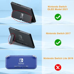 Fintie Carrying Case for Nintendo Switch OLED Model 2021/Switch 2017, [Shockproof] Hard Shell Protective Cover Travel Bag w/10 Game Card Slots for Switch Console Joy-Con & Accessories, Lilac Marble