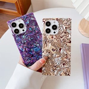 Cocomii Square Case Compatible with iPhone 13 Mini - Slim, Glossy, Opalescent Pearl, Iridescent Glitter, Easy to Hold, Anti-Scratch, Shockproof (Abalone)