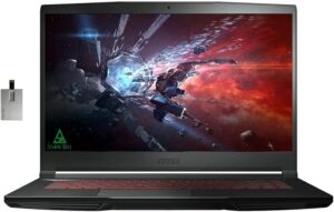 msi 2022 gf63 thin gaming 15.6" fhd laptop, intel core i5-10300h processor, 64gb ddr4 ram, 2tb pcie ssd, backlit keyboard, geforce gtx1650 max-q graphics, hdmi, win 10, black, 32gb usb card