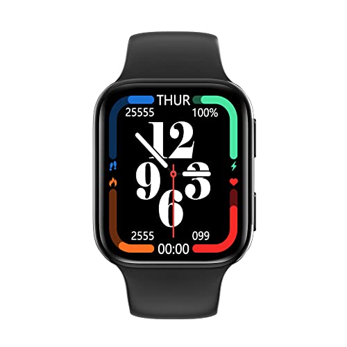 R73 SmartWatch,1.72"HD Touch Screen, Resolution up to 356 * 400dpi, with Multiple Fitness Courses & HITT Exercise, with 24h Heart Rate Monitor, Blood Oxygen & Water Resistant for Android and iOS