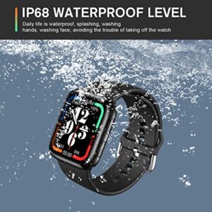 R73 SmartWatch,1.72"HD Touch Screen, Resolution up to 356 * 400dpi, with Multiple Fitness Courses & HITT Exercise, with 24h Heart Rate Monitor, Blood Oxygen & Water Resistant for Android and iOS