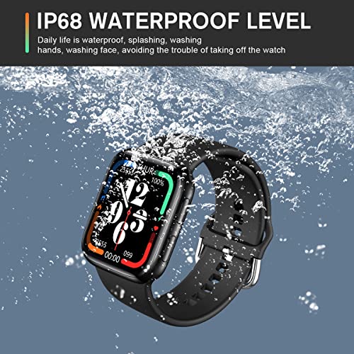 R73 SmartWatch,1.72"HD Touch Screen, Resolution up to 356 * 400dpi, with Multiple Fitness Courses & HITT Exercise, with 24h Heart Rate Monitor, Blood Oxygen & Water Resistant for Android and iOS