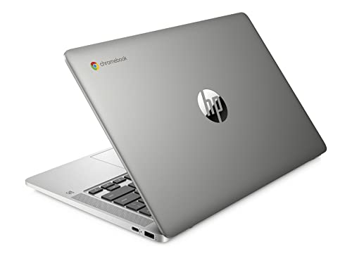 HP Chromebook 14A-NA1011CA, 14-Inch Laptop FHD IPS Intel Celeron N4500, 8GB LPDDR4 RAM, 128GB eMMC, Intel UHD Graphics, Micro SD Card Reader, USB C, WiFi, Bluetooth, ChromeOS, Mineral Silver (Renewed)