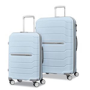 samsonite freeform hardside expandable luggage with spinners | powder blue | 2pc set (carry-on/large)