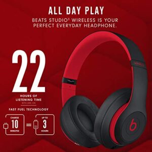 Beats Studio3 Wireless Noise Cancelling Over-Ear Headphones - Defiant Black-Red with AppleCare+ (2 Years)