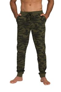 jp 1880 menswear big & tall plus size l-8xl camo print pajama pants olive xxxxx-large 809018440