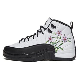 jordan air jordan 12 retro (big kid) white/black/vivid green/lavender mist 5.5 big kid m