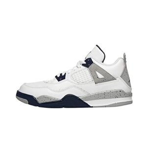 jordan 4 retro little kids shoes size - 11 white/midnight navy