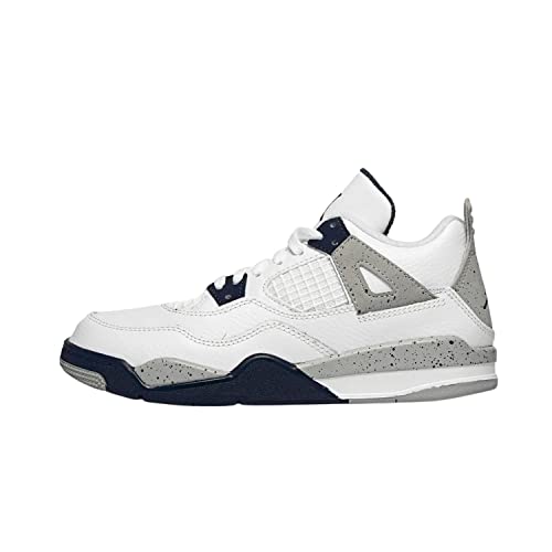 Jordan 4 Retro Little Kids Shoes Size - 11 White/Midnight Navy