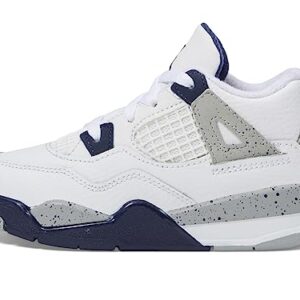 Jordan Jordan 4 Retro (Little Kid) White/Midnight Navy/Light Smoke Grey 3 Little Kid M