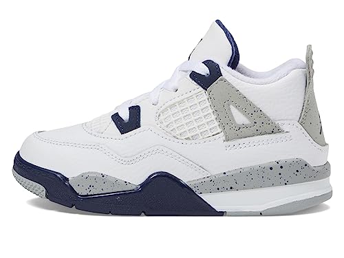 Jordan Jordan 4 Retro (Little Kid) White/Midnight Navy/Light Smoke Grey 3 Little Kid M