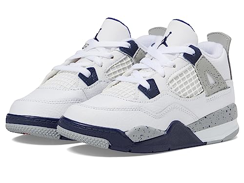 Jordan Jordan 4 Retro (Little Kid) White/Midnight Navy/Light Smoke Grey 3 Little Kid M