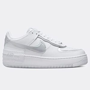 Nike Air Force 1 Shadow Womens White/Metallic Silver Size 9