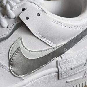 Nike Air Force 1 Shadow Womens White/Metallic Silver Size 9