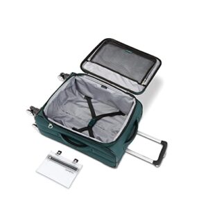 Samsonite Aspire DLX Softside Expandable Luggage with Spinners, Emerald, 2PC SET (Carry-on/Medium)