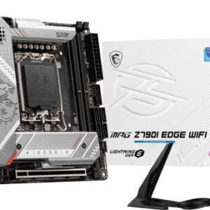 MSI MPG Z790I Edge WiFi Gaming Motherboard (Supports 12th/13th Gen Intel Processors, LGA 1700, DDR5, PCIe 5.0, M.2, 2.5Gbps LAN, USB 3.2 Gen2, Wi-Fi 6E, Mini-ITX)