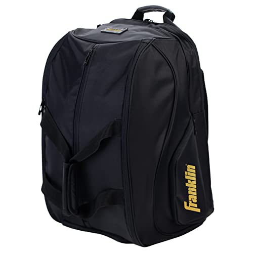 Franklin Sports Pickleball Backpack + Duffle Bag - Elite Series Pickleball Bag for Paddles, Pickleballs + Equipment - Hybrid Backpack + Duffle Bag Design - Pickleball Bag for Men + Women - Black