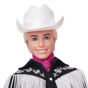 Barbie The Movie Collectible Ken Doll Wearing Black and White Western Outfit (Exclusive)