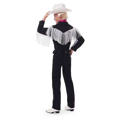 Barbie The Movie Collectible Ken Doll Wearing Black and White Western Outfit (Exclusive)