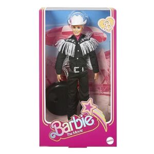 Barbie The Movie Collectible Ken Doll Wearing Black and White Western Outfit (Exclusive)