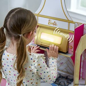 KidKraft Cook with Barbie™ Wooden Play Kitchen with Lights, Sounds, Water-Reveal Food and 30 Accessories