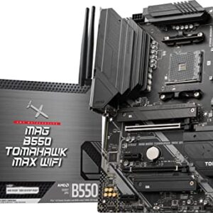 MSI MAG B550 Tomahawk MAX WiFi Gaming Motherboard (AMD AM4, DDR4, PCIe 4.0, SATA 6Gb/s, M.2, USB 3.2 Gen 2, HDMI/DP, ATX, Wi-Fi 6E, AMD Ryzen 5000 Series Processors) AMD Gaming Motherboards (Renewed)