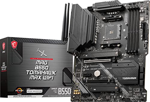 MSI MAG B550 Tomahawk MAX WiFi Gaming Motherboard (AMD AM4, DDR4, PCIe 4.0, SATA 6Gb/s, M.2, USB 3.2 Gen 2, HDMI/DP, ATX, Wi-Fi 6E, AMD Ryzen 5000 Series Processors) AMD Gaming Motherboards (Renewed)