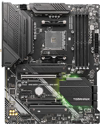 MSI MAG B550 Tomahawk MAX WiFi Gaming Motherboard (AMD AM4, DDR4, PCIe 4.0, SATA 6Gb/s, M.2, USB 3.2 Gen 2, HDMI/DP, ATX, Wi-Fi 6E, AMD Ryzen 5000 Series Processors) AMD Gaming Motherboards (Renewed)