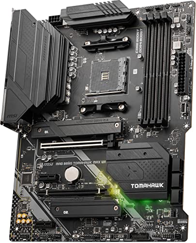 MSI MAG B550 Tomahawk MAX WiFi Gaming Motherboard (AMD AM4, DDR4, PCIe 4.0, SATA 6Gb/s, M.2, USB 3.2 Gen 2, HDMI/DP, ATX, Wi-Fi 6E, AMD Ryzen 5000 Series Processors) AMD Gaming Motherboards (Renewed)