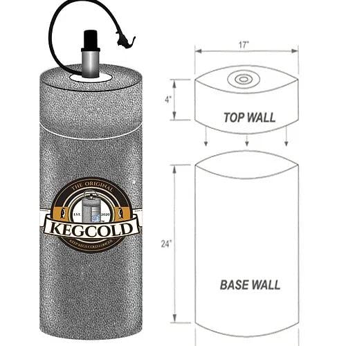 KEGCOLD Portable Keg Cooler - Foldable, Reusable, Lightweight, Insulated, and Easy Setup (1/6 Size Keg, Sixtel)