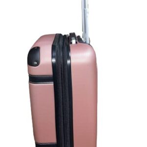 LONDON FOG Vintage Hardside Expandable Spinner Luggage,Midnight pink , Carry-On 20-Inch