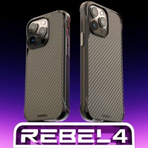 REBEL Phone iPhone 14 Pro Case [Gen-4 Series Aramid Fiber] Strong MagSafe Compatible, Protective Shockproof Corners, Metal Buttons, Upgraded Slim Case for iPhone 14 Pro 6.1 Inch 2022 (Black)