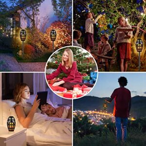 Led Flame Bluetooth Speaker, Torch Light Table Wireless Speaker Portable Outdoor Speaker Night Light with Flickering Flame BT5.0 for iOS/ipad/Android Party/Patio/Gift with Pole&Hook