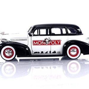 Jada Toys Mr. Monopoly 1:24 1939 Chevrolet Master Deluxe Die-cast Car w/ 2.75" Rich Uncle Pennybags Figure, Toys for Kids and Adults (33230)