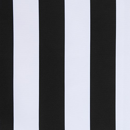 LOFT LIVING Corsica Stripe Indoor/Outdoor Curtain Panel 50" x 108" in Black