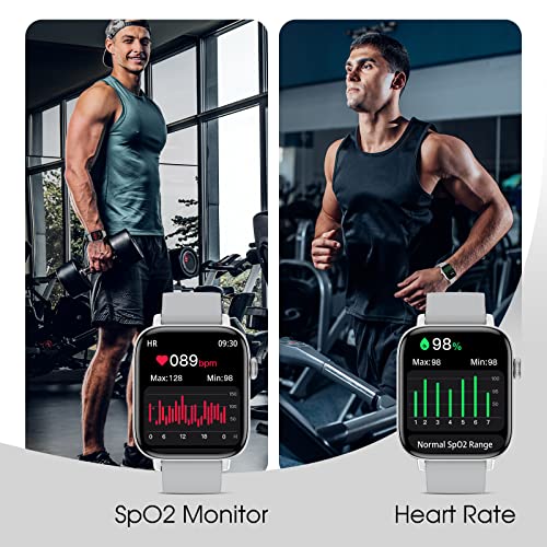 1.9'' Smart Watch Answer Make Call Smartwatch Fitness Tracker for Android Phones, 25 Sport Modes Smart Watch for iPhone Compatible with Heart Rate Monitor SpO2 Sleep Step Counter for Men Women Teens