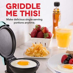 DASH Deluxe Everyday Electric Griddle with Dishwasher Safe Removable Nonstick Cooking Plate & Mini Maker Electric Round Griddle for Individual Pancakes, Cookies, Eggs & other on the go Breakfast