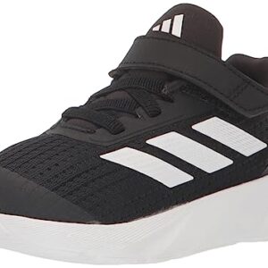 adidas Kids Duramo SL Elastic Lace Sneaker, Core Black/White/Carbon, 9 US Unisex Toddler