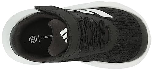 adidas Kids Duramo SL Elastic Lace Sneaker, Core Black/White/Carbon, 9 US Unisex Toddler