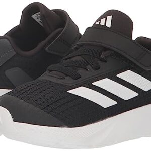 adidas Kids Duramo SL Elastic Lace Sneaker, Core Black/White/Carbon, 9 US Unisex Toddler