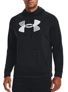 men's under armour fleece big logo hoodie black medium